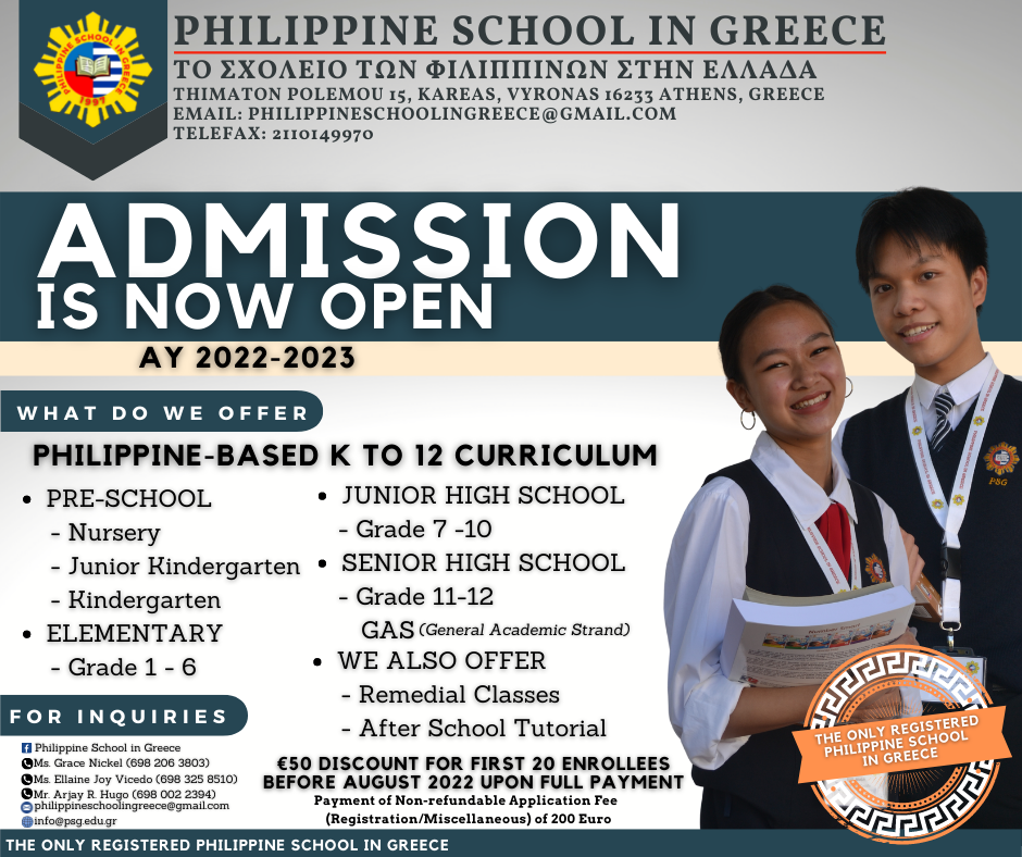 Philippine School in Greece – Making a Difference